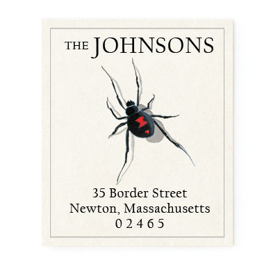 Black Widow Spider - Return Address Labels by Felix Doolittle – Felix ...